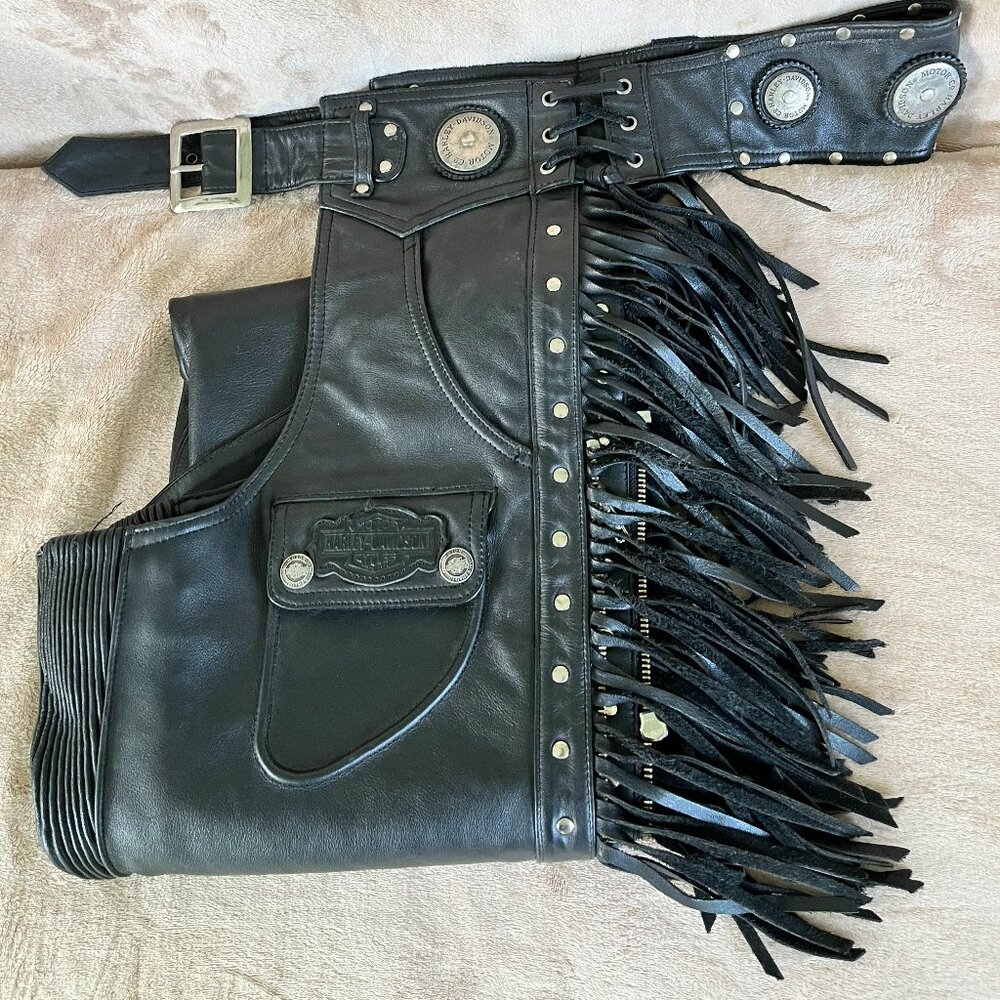 Harley Davidson Mens Willie G Leather Chaps - Gem